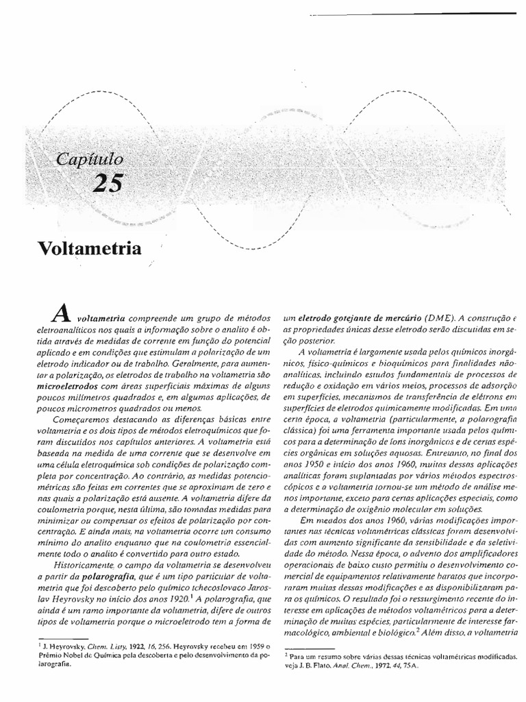 Skoog Capitulo 25 Voltametria | PDF