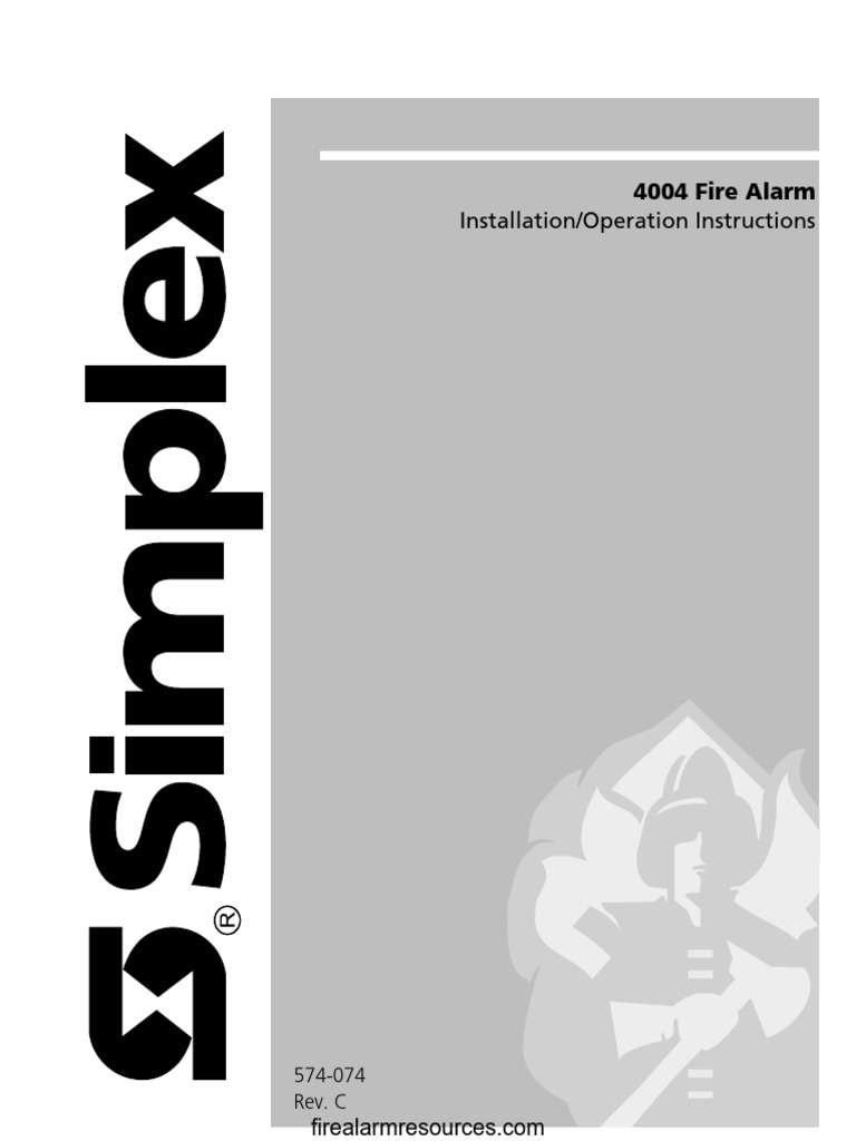 Simplex 4004 Fire Alarm Installation Operation Instructions | PDF | Manufactured Goods ...