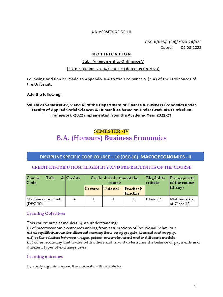 NEP - BBE - Sem 4 - 5 - 6 | PDF | Regression Analysis | Inflation