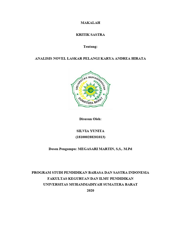 Analisis Novel Laskar Pelangi Andrea Hirata | PDF | Agama & Spiritualitas