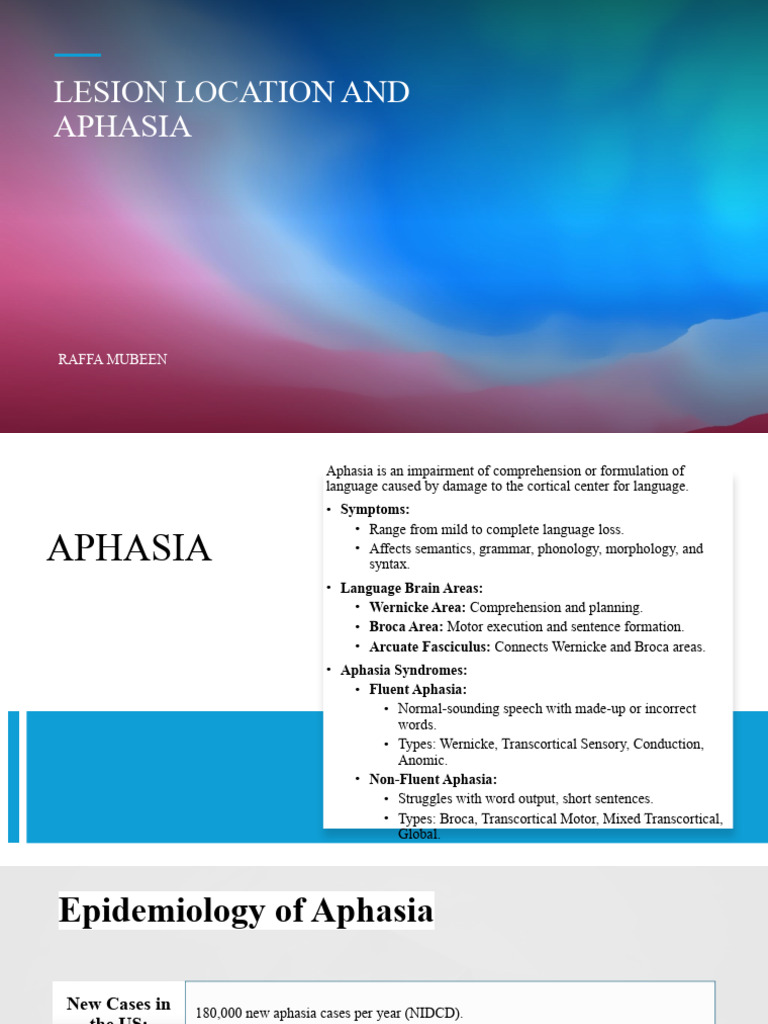 LESION LOCATION AND APHASIA | Download Free PDF | Aphasia | Speech