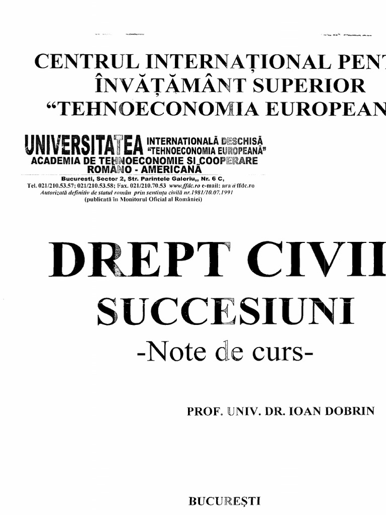 Drep Civil Succesiuni | PDF
