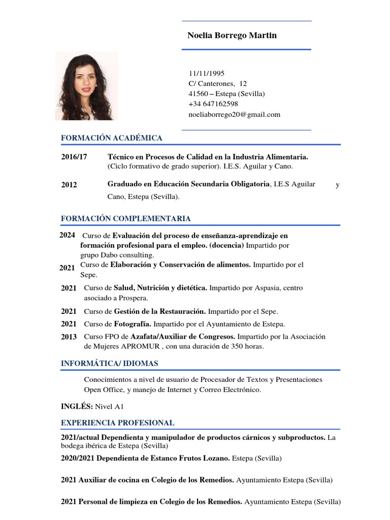 CV Noelia | PDF | Sevilla