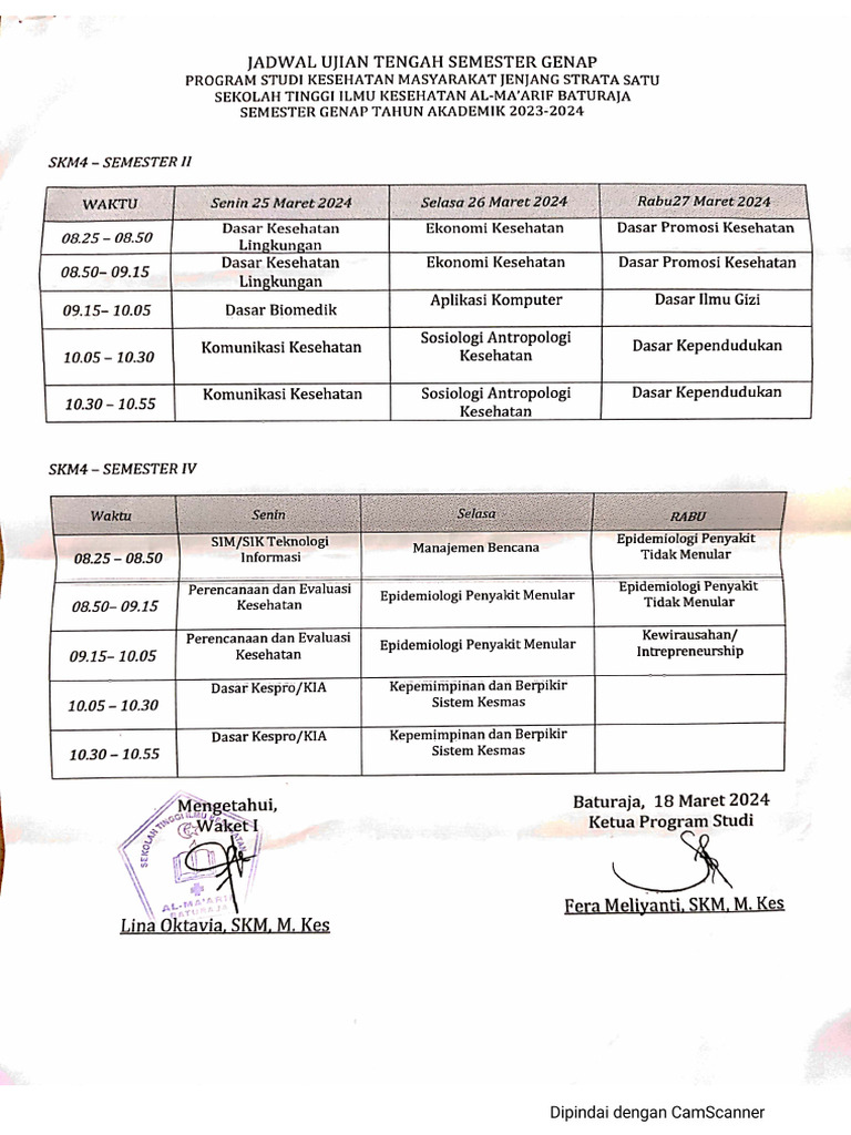Jadwal UTS | PDF