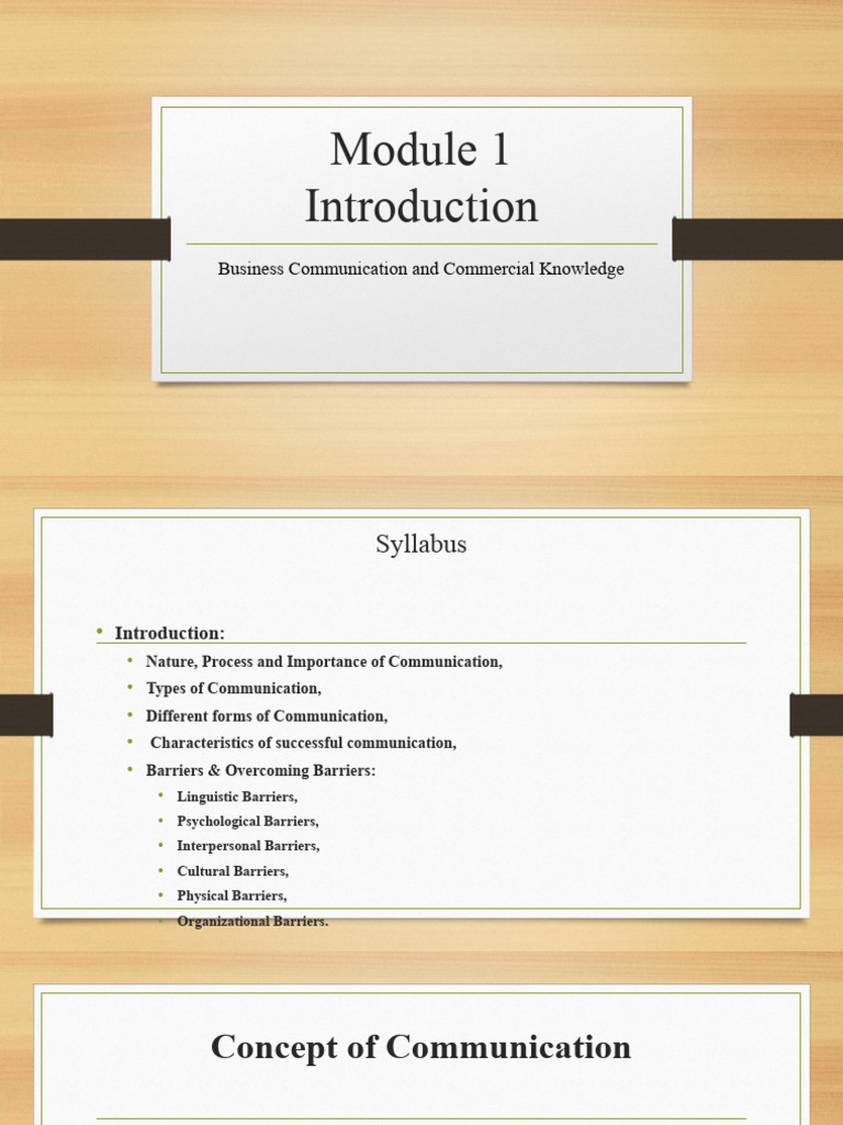 Module 1 - Business Communication | PDF | Communication | Body Language