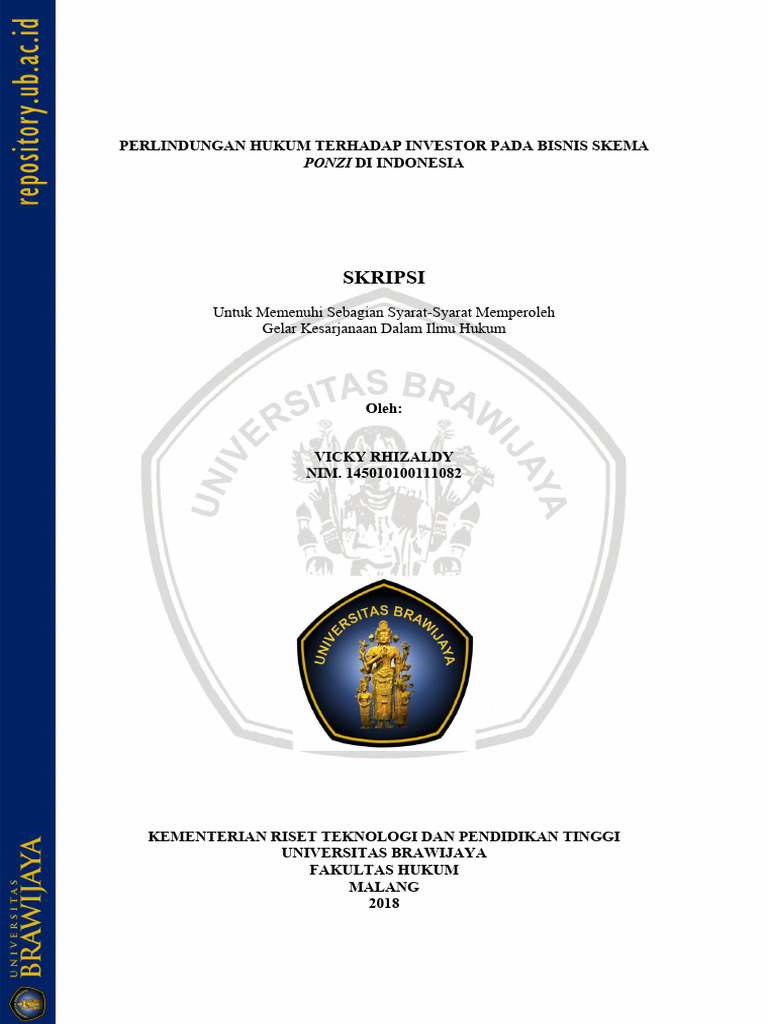 Perlindungan Investor Ponzi | PDF | Bisnis | Pengelolaan Keuangan & Uang