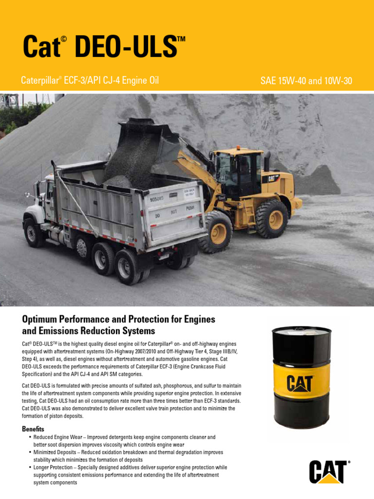 Cat Oil Deo-Uls | PDF | Motor Oil | Engineering
