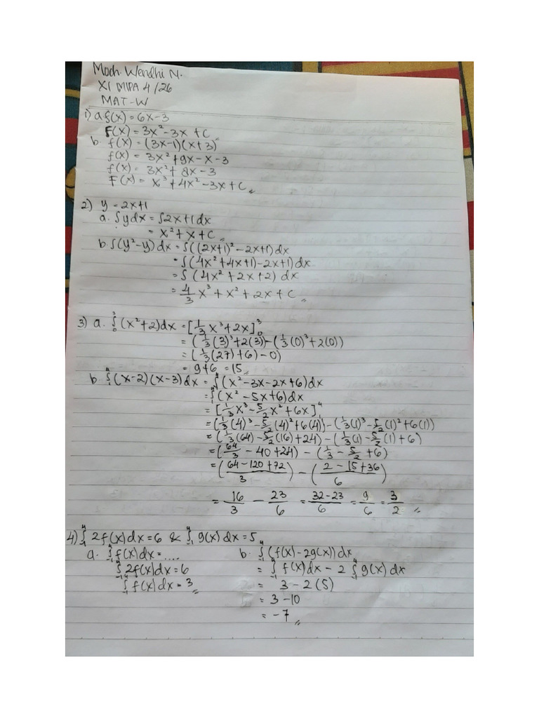 Tgs MAT-W Integral | PDF
