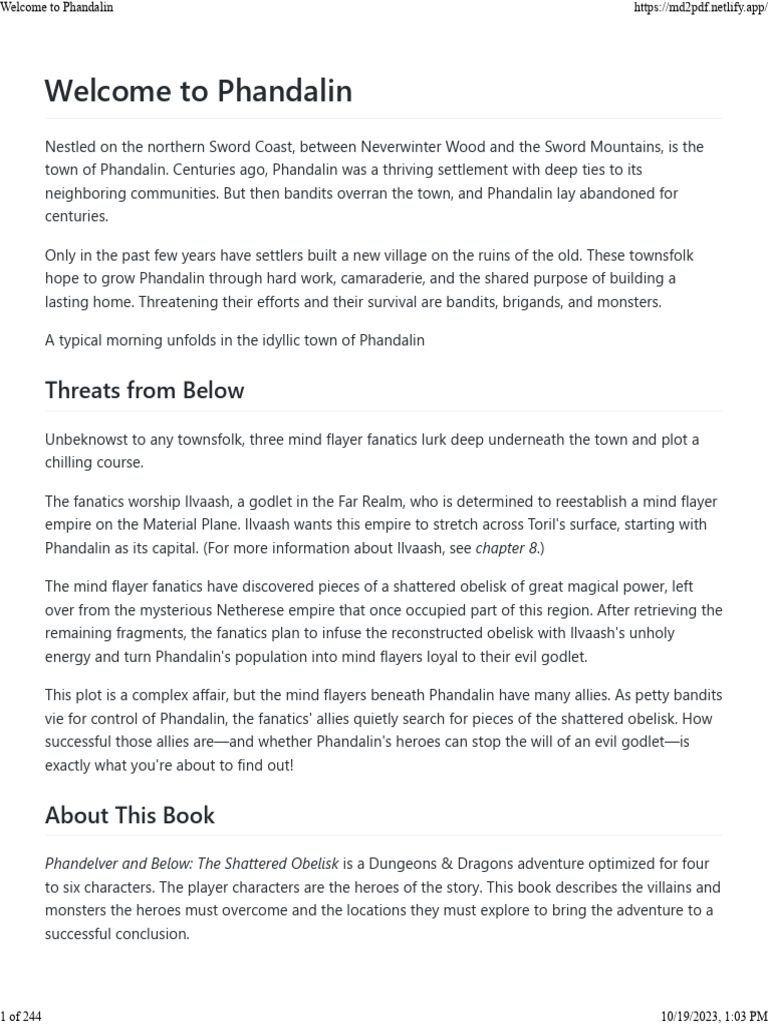 Phandelver and Below The Shattered Obelisk | PDF | Dungeons & Dragons