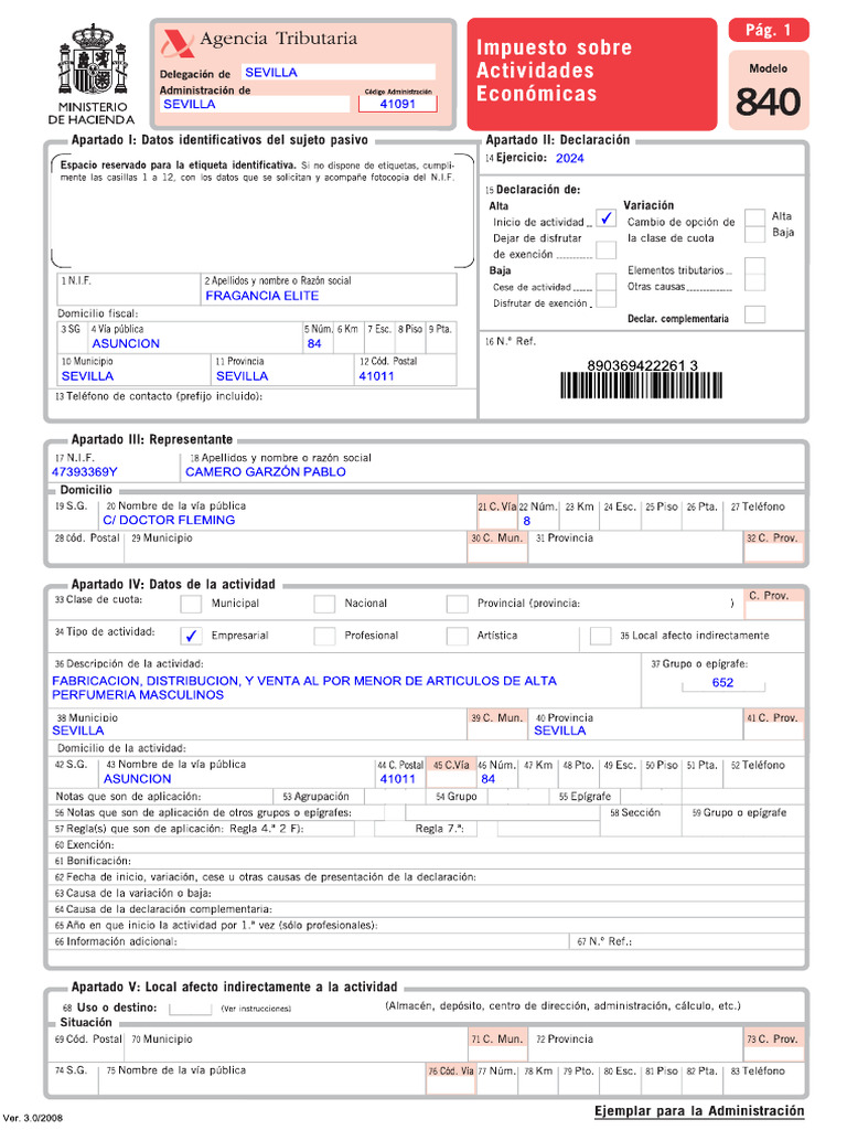 Modelo 840 Proyecto | PDF