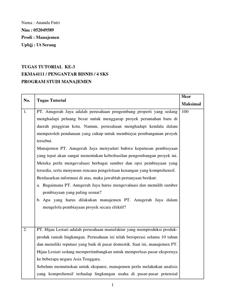 Tugas 3 Sesi 7 Ananda Futri | PDF | Karier & Perkembangan