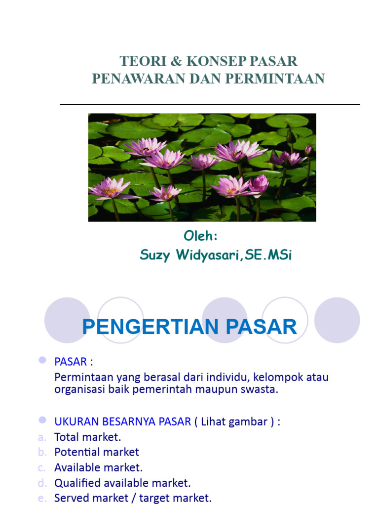 Materi P5. Konsep Pasar, Permintaan Dan Penawaran | PDF