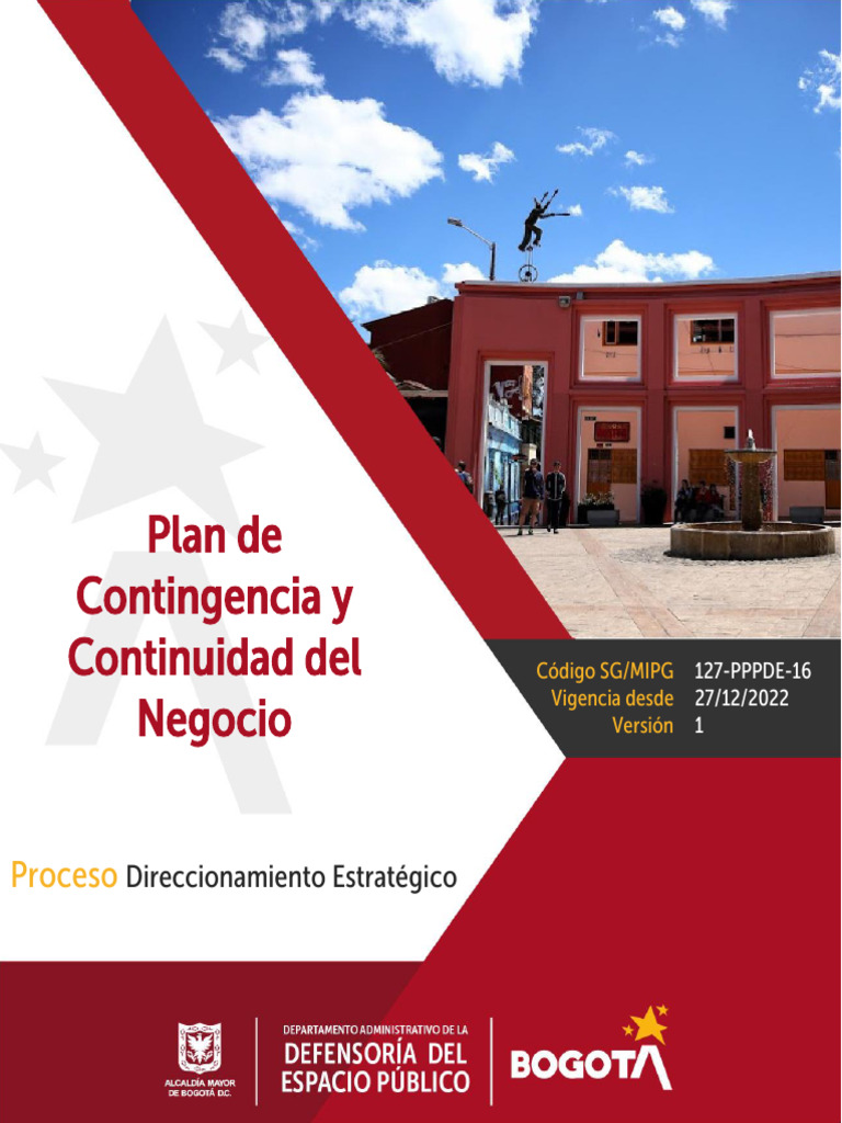 127-PPPDE-16 Plan de Contingencia y Continuidad Del Negocio | PDF | Riesgo | Seguridad de ...