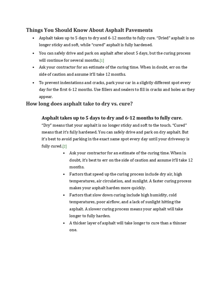 Things You Should Know About Asphalt Pavements - New Curing | PDF ...