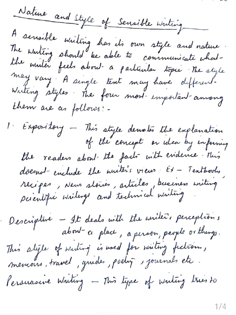 Nature& Style of Sensible Writing | PDF