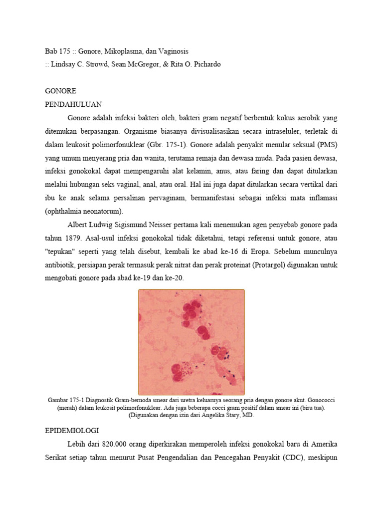 Bab 175 Gonore, Mikoplasma, Dan Vaginosis | PDF