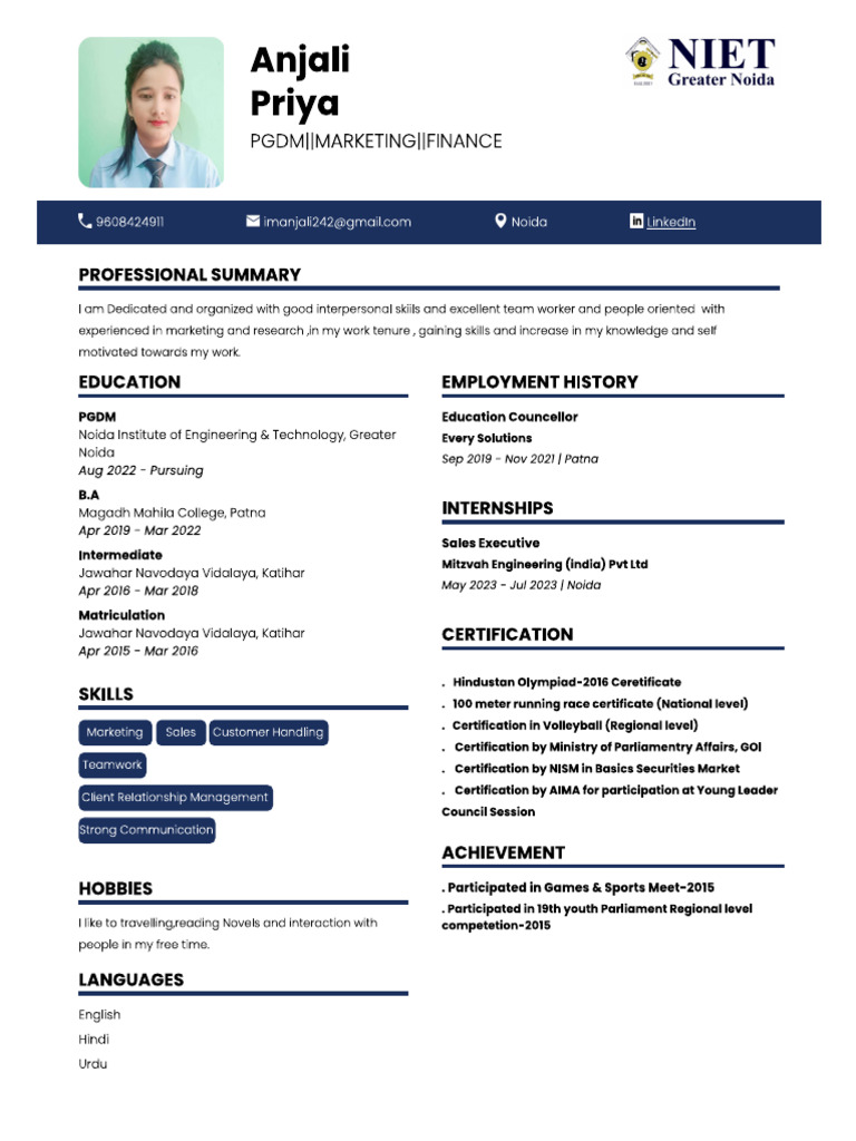 Anju Resume New | PDF