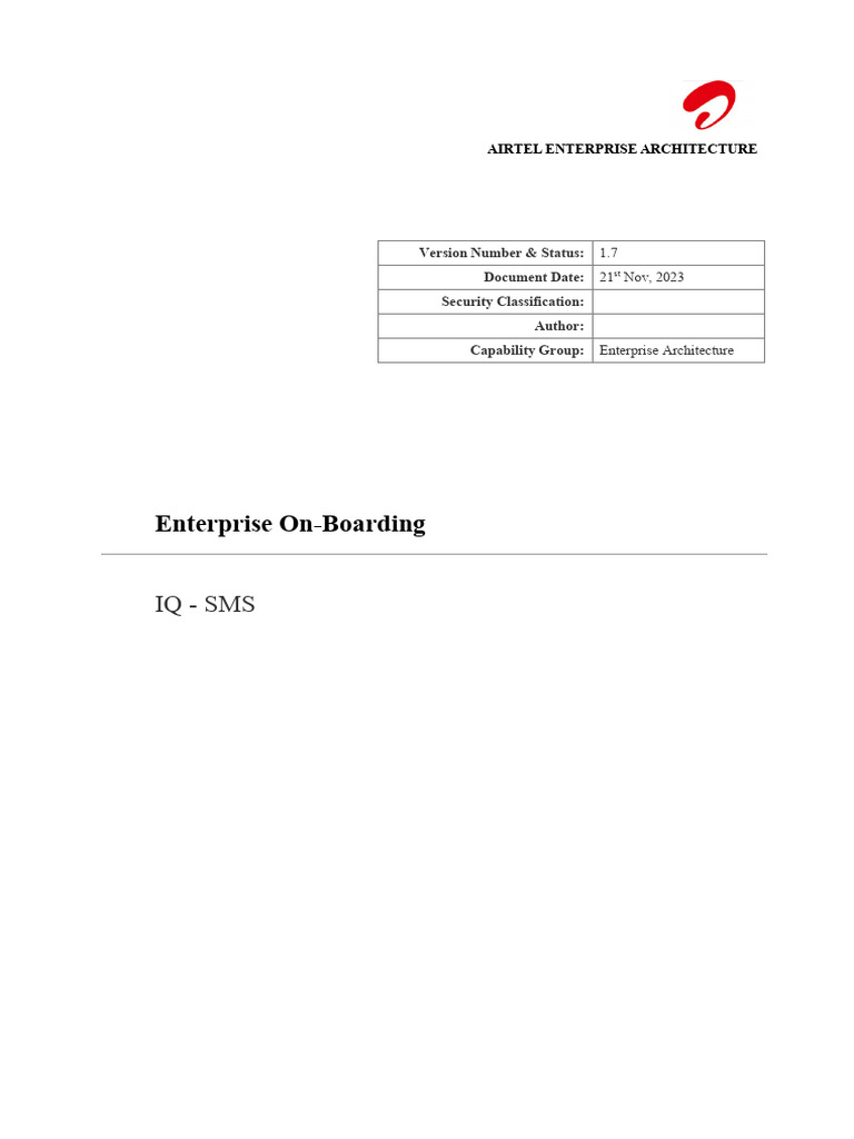 SMS API Doc V1.7-Latest Airtel | PDF | Computing