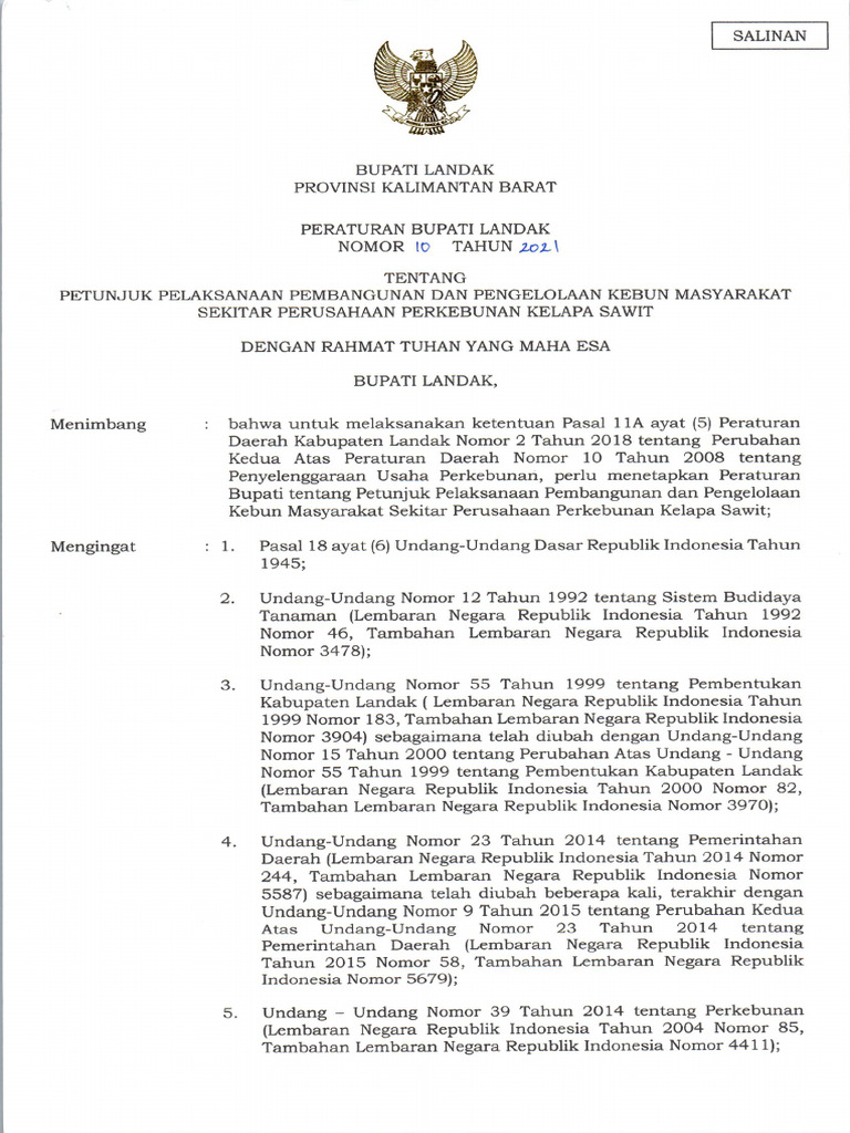 PERBUP NO 10 THN 2021 PETUNJUK PELAKSANAAN PEMBANGUNAN DAN PENGELOLAAN ...