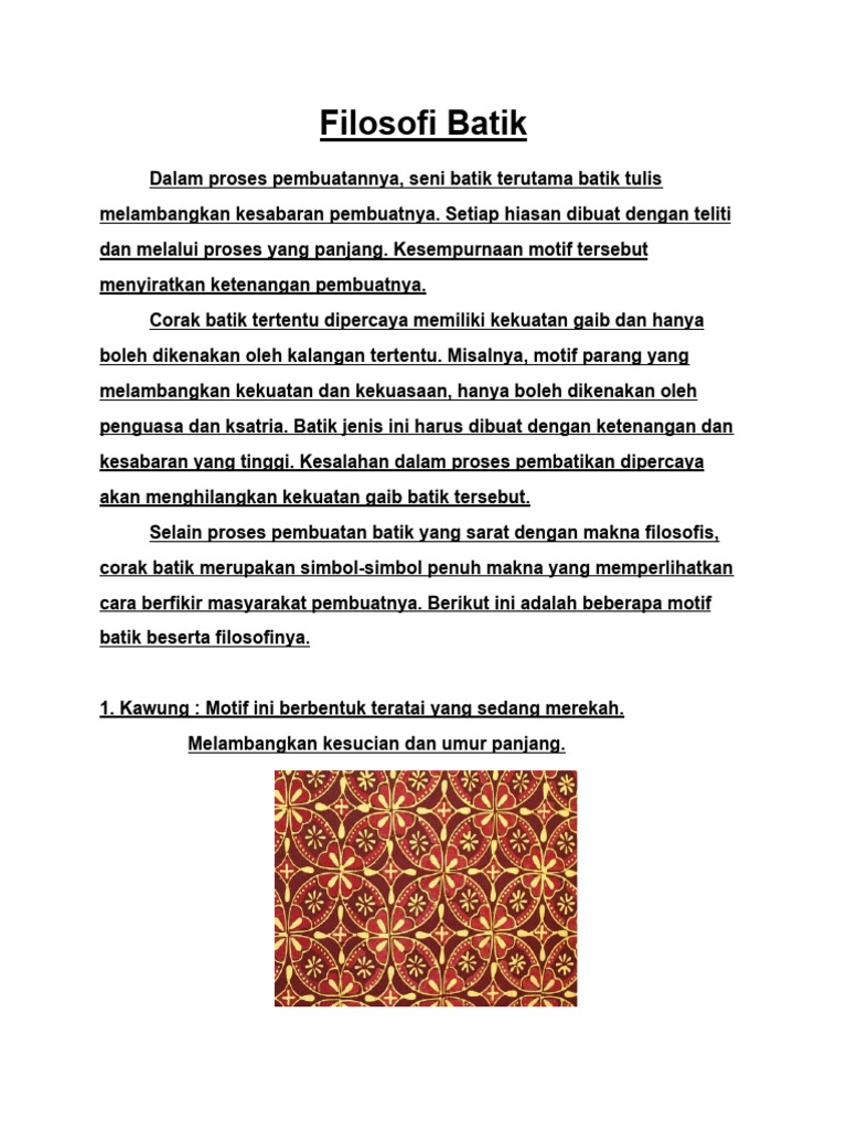 Filosofi Batik | PDF | Sejarah