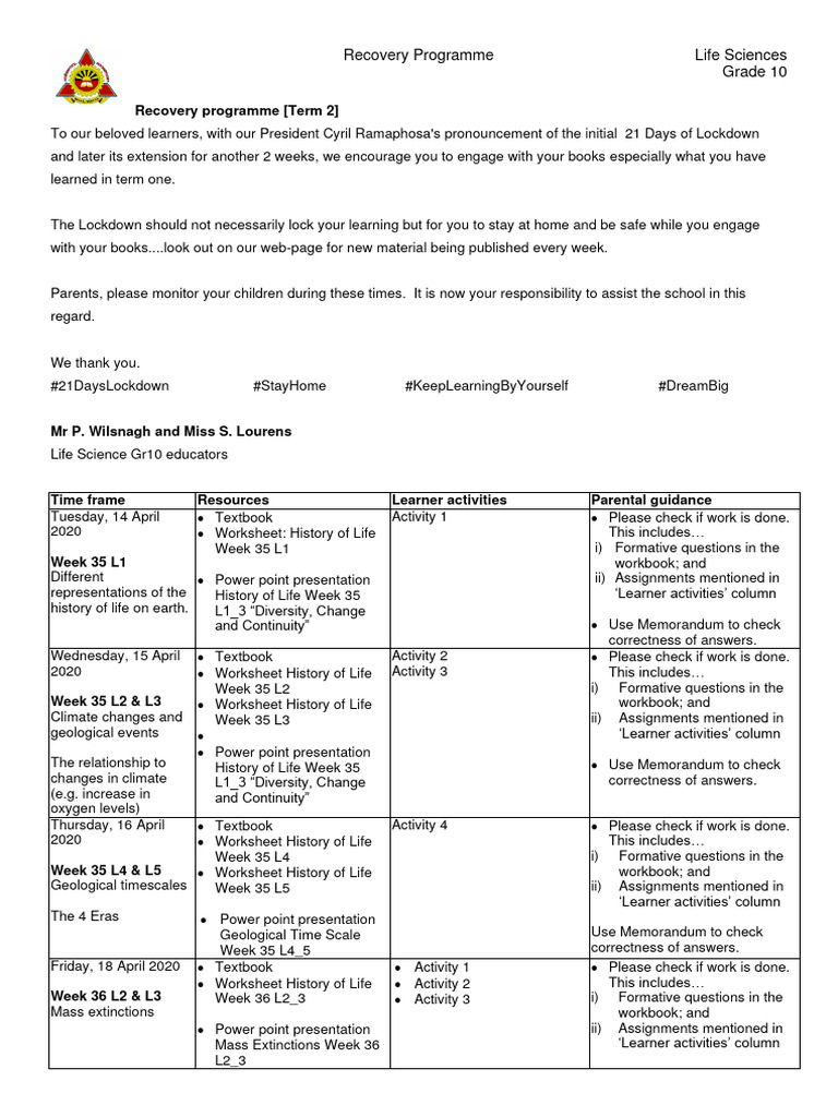 Grade 10 Life Science W1 T 7 | PDF | Cell Membrane | Cell (Biology)