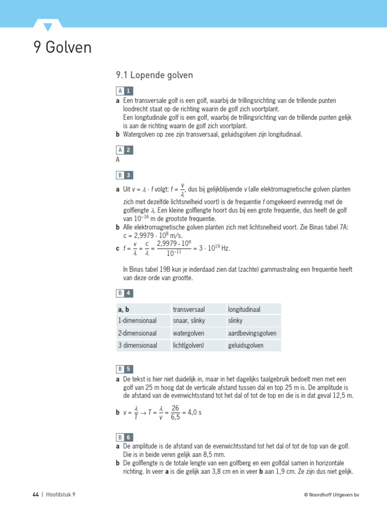 Overal Natuurkunde 5.1 5v H09 Uitwerkingen | PDF