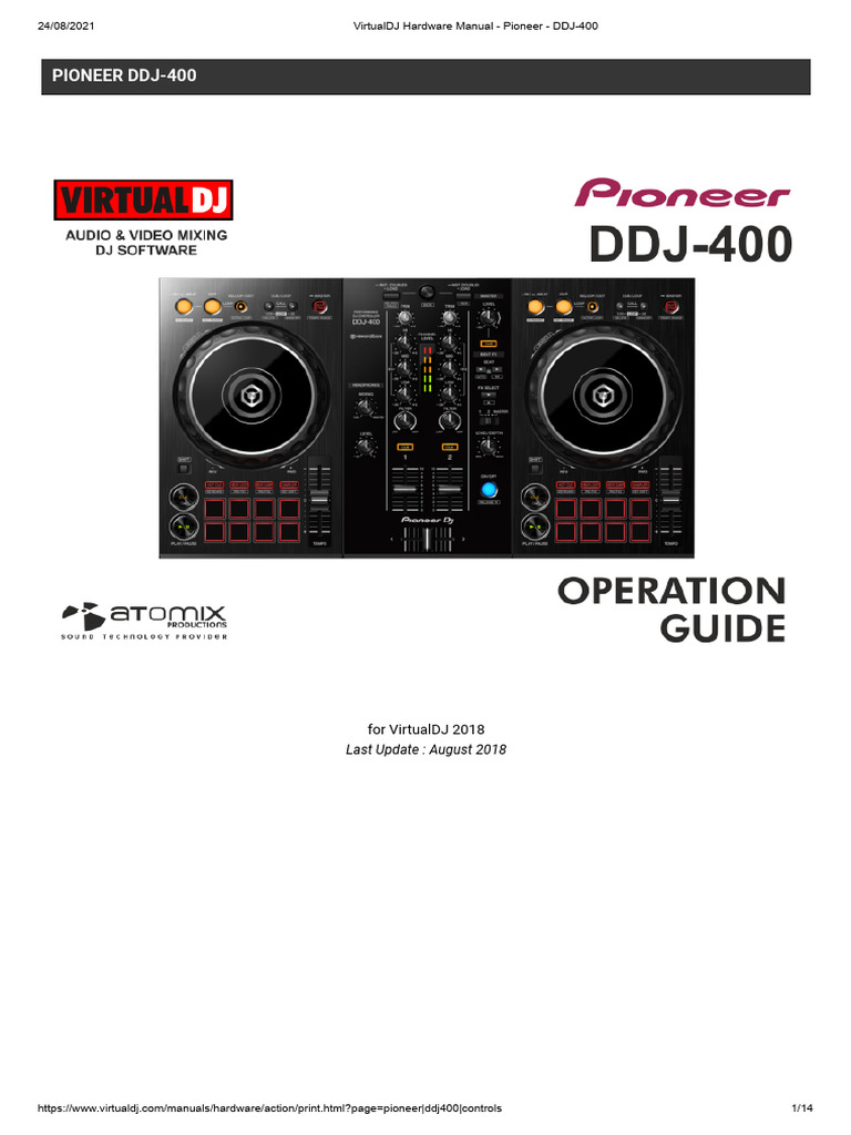 VirtualDJ Hardware Manual - Pioneer - DDJ-400 | PDF | Computing | Electrical Engineering