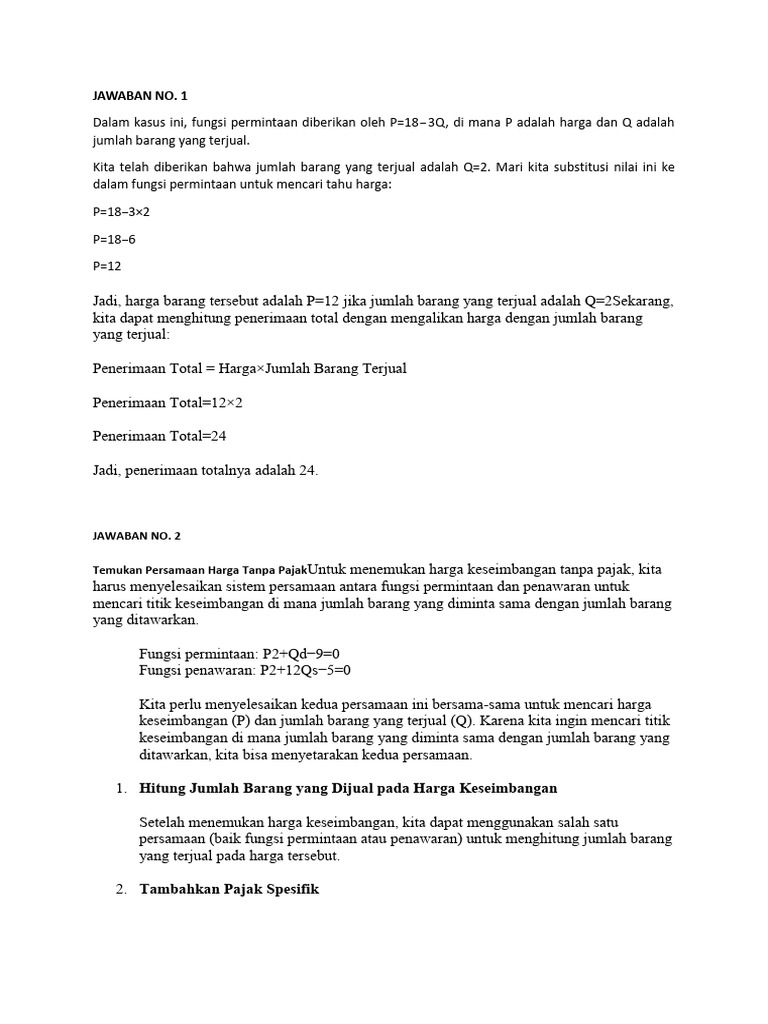 Tugas 3 Matematika Ekonomi Panji Argo | PDF