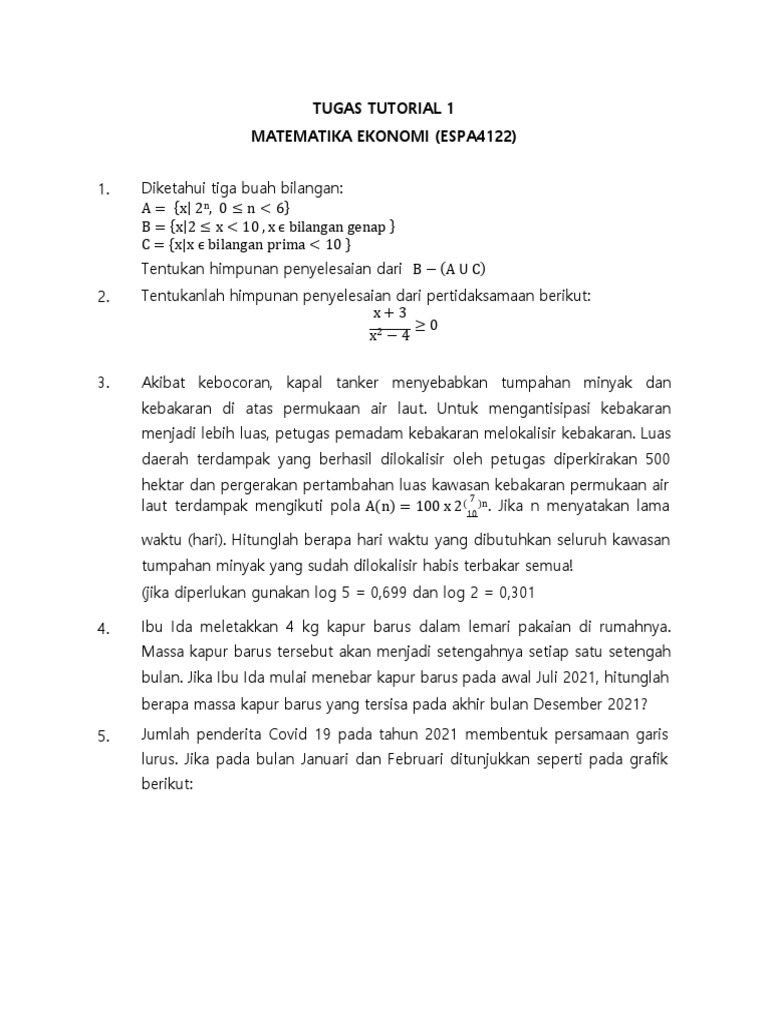 Tugas 1 Matematika Ekonomi Rifki Kurniawan | PDF