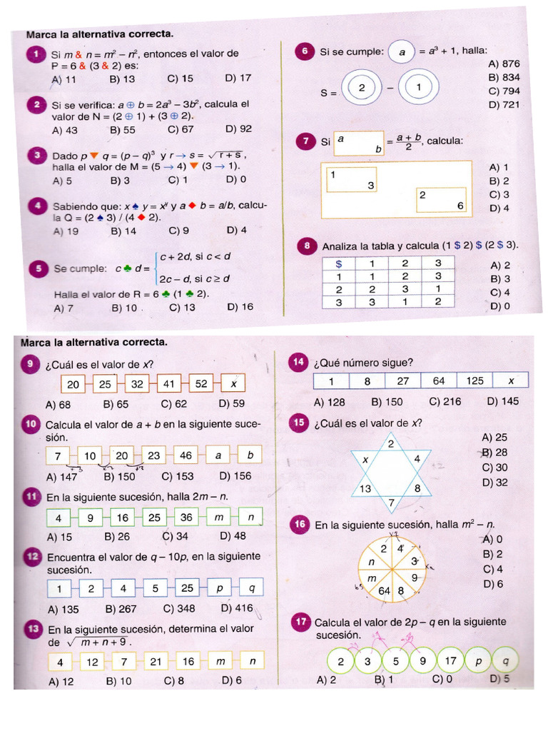 Ejerc. Razonmiento 6to | PDF