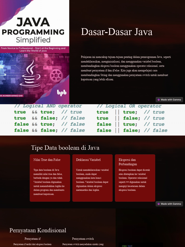 Dasar Dasar Java | PDF