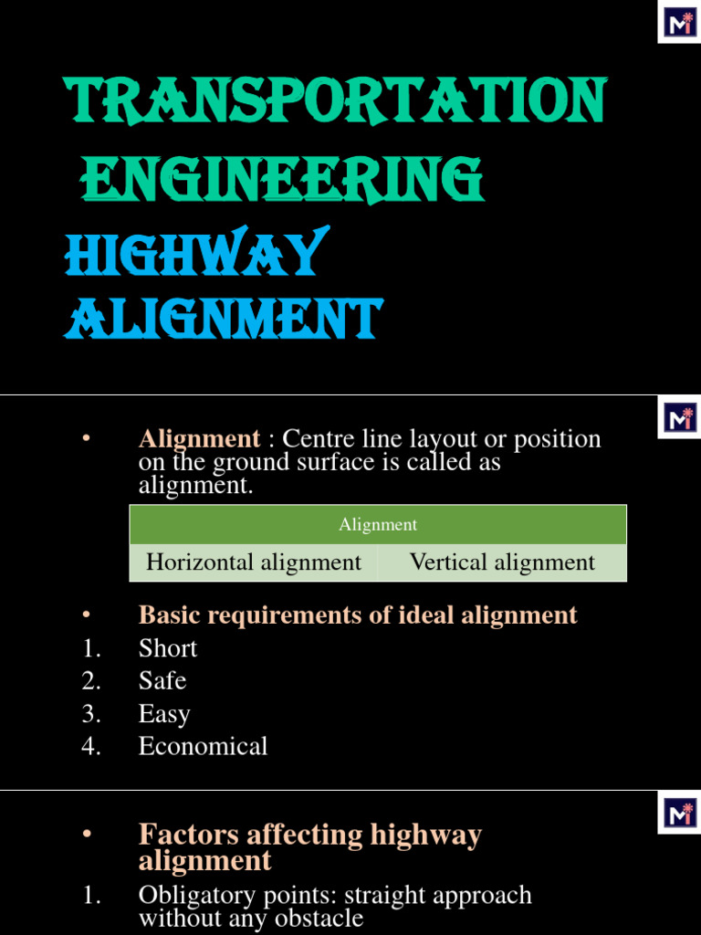 Highway Alignment and Engineering Surveys | PDF | Business | Science ...