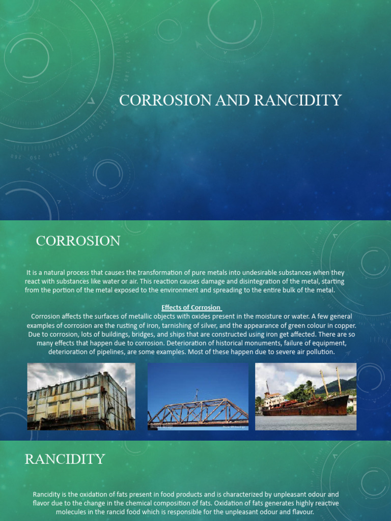 Corrosion and Rancidity | PDF
