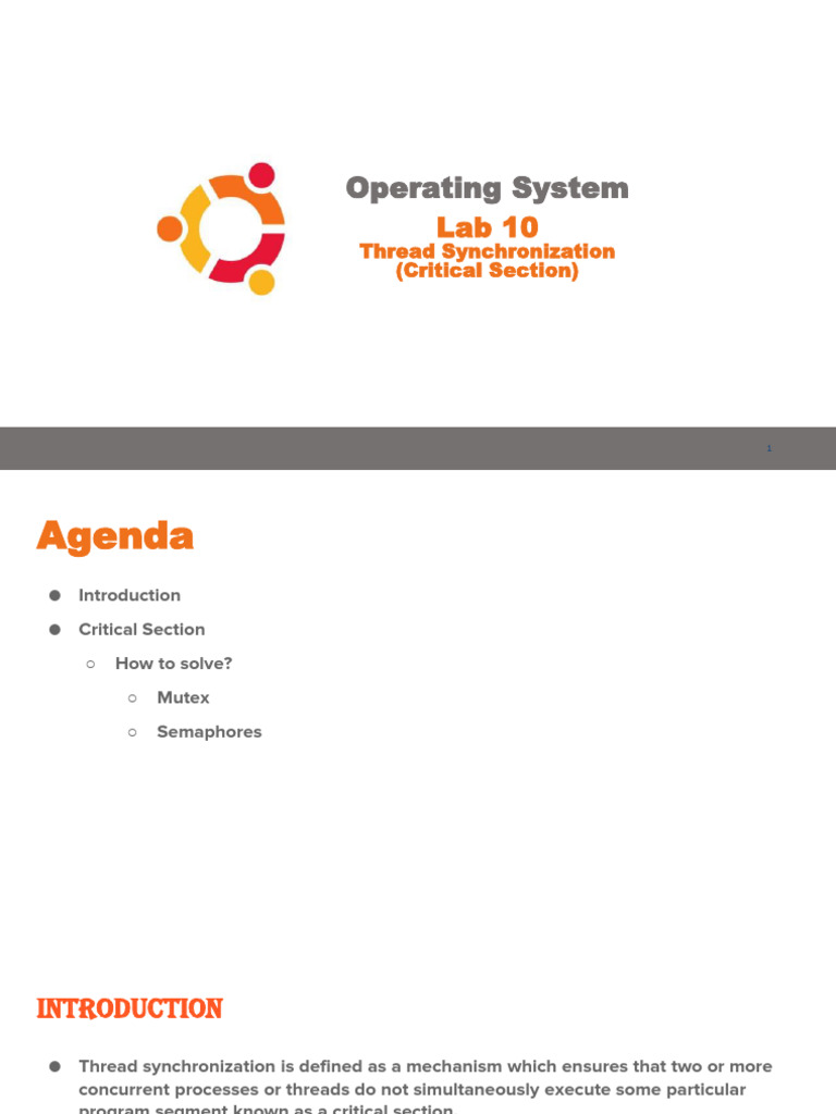 Lab 6 | PDF | Thread (Computing) | Synchronization