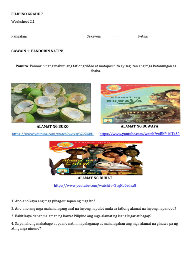 2ND Grading Worksheets 2.1 | PDF