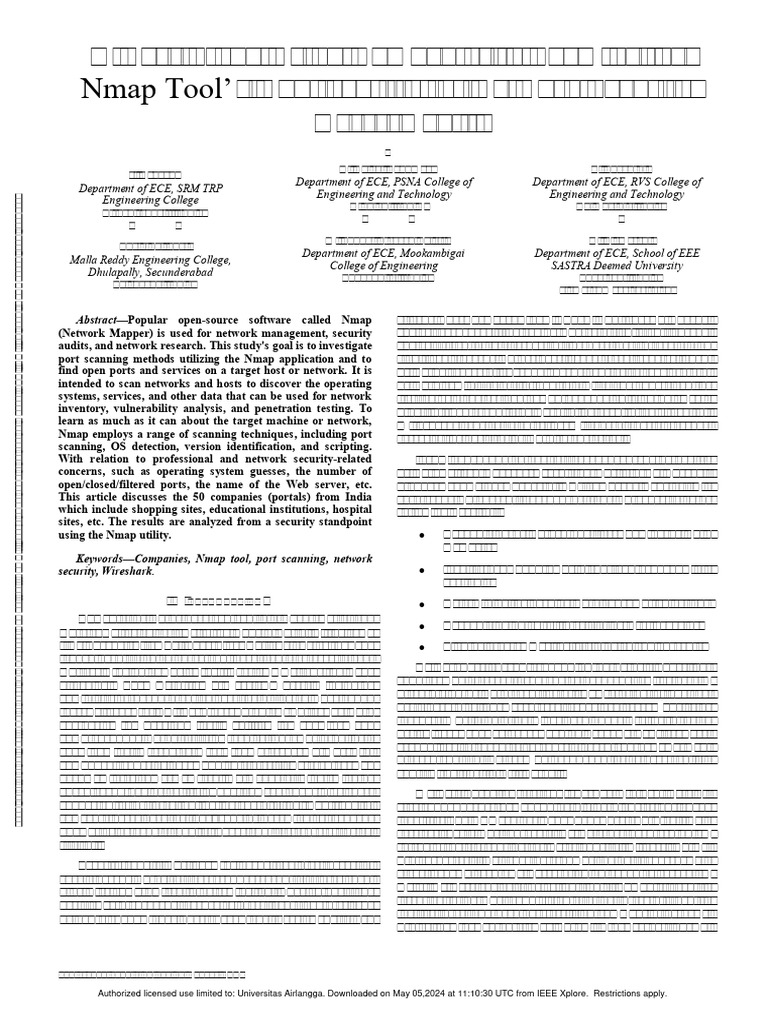 A Case Study Using Companies To Examine The Nmap Tools Applicability ...