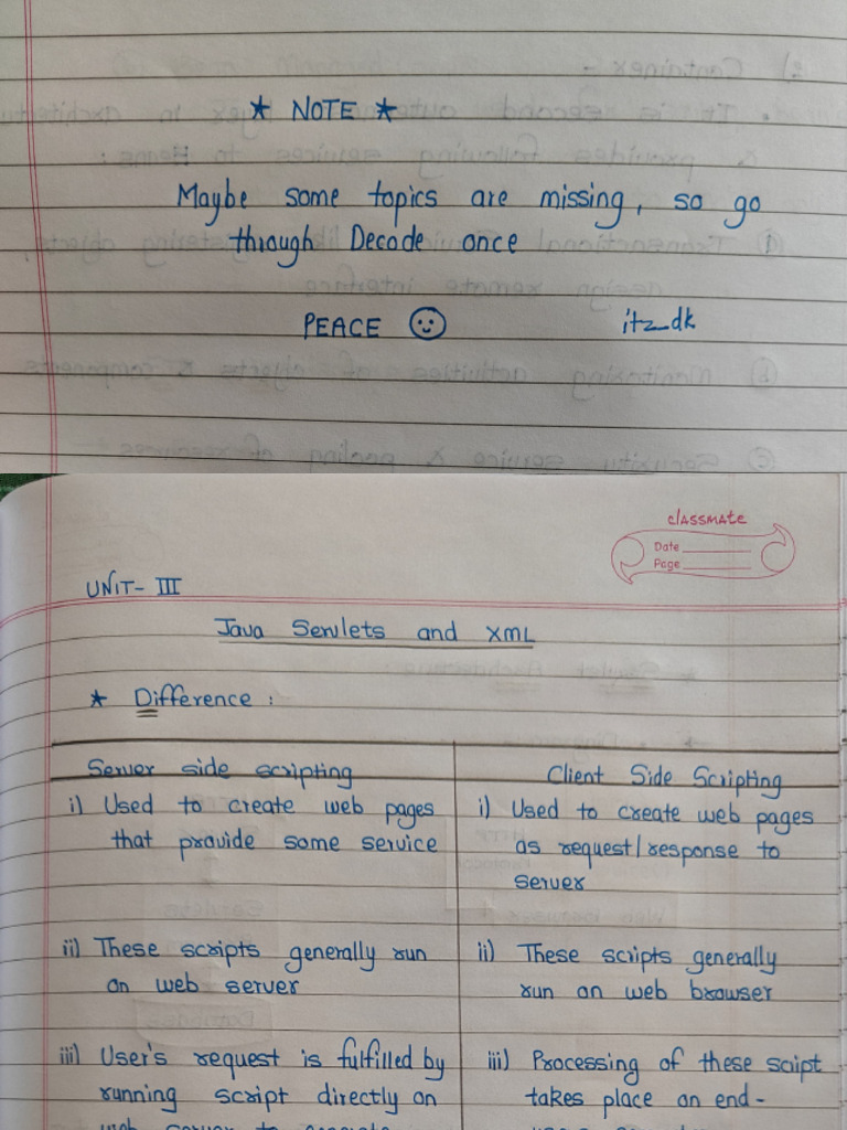 Wt Endsem Notes By Dk Pdf