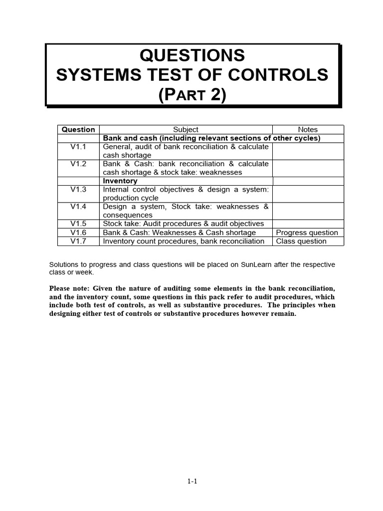 Systems and Test of Controls Part 2_question and Solution Pack 2022 ...