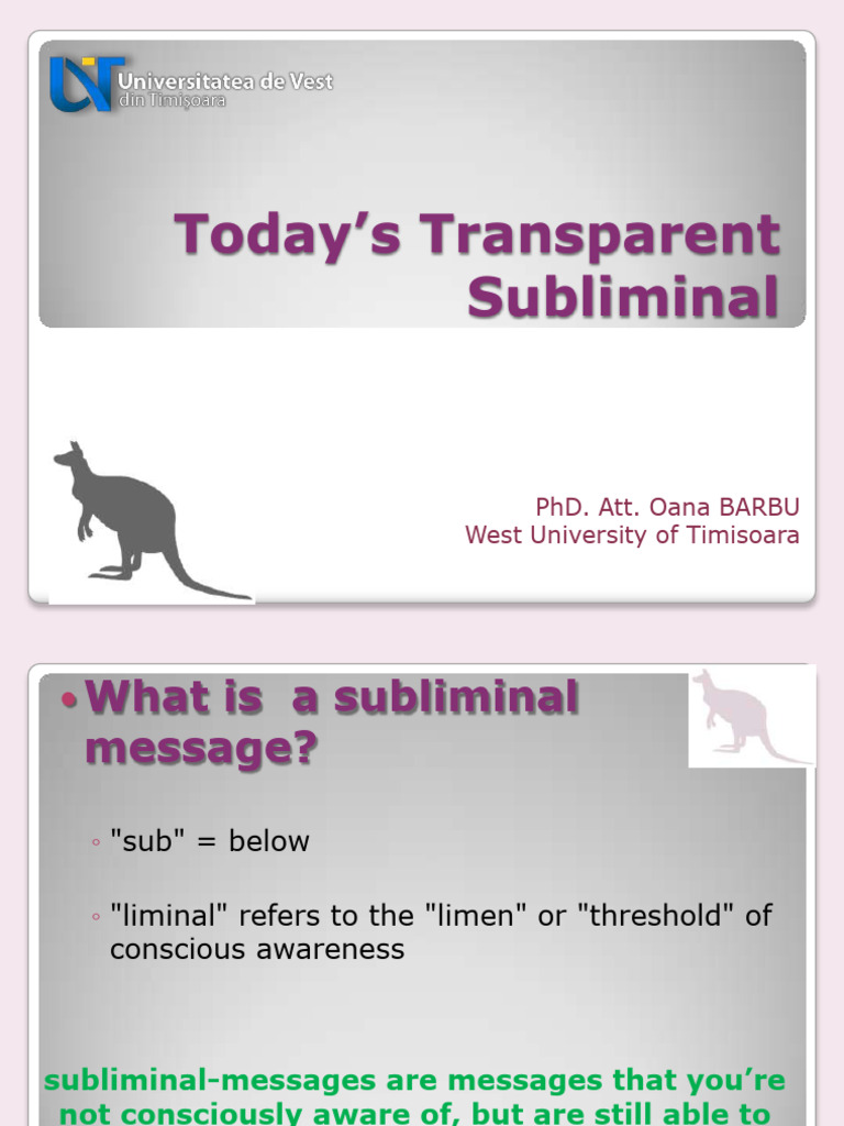 Todays Transparent Subliminal | PDF | Neuroscience