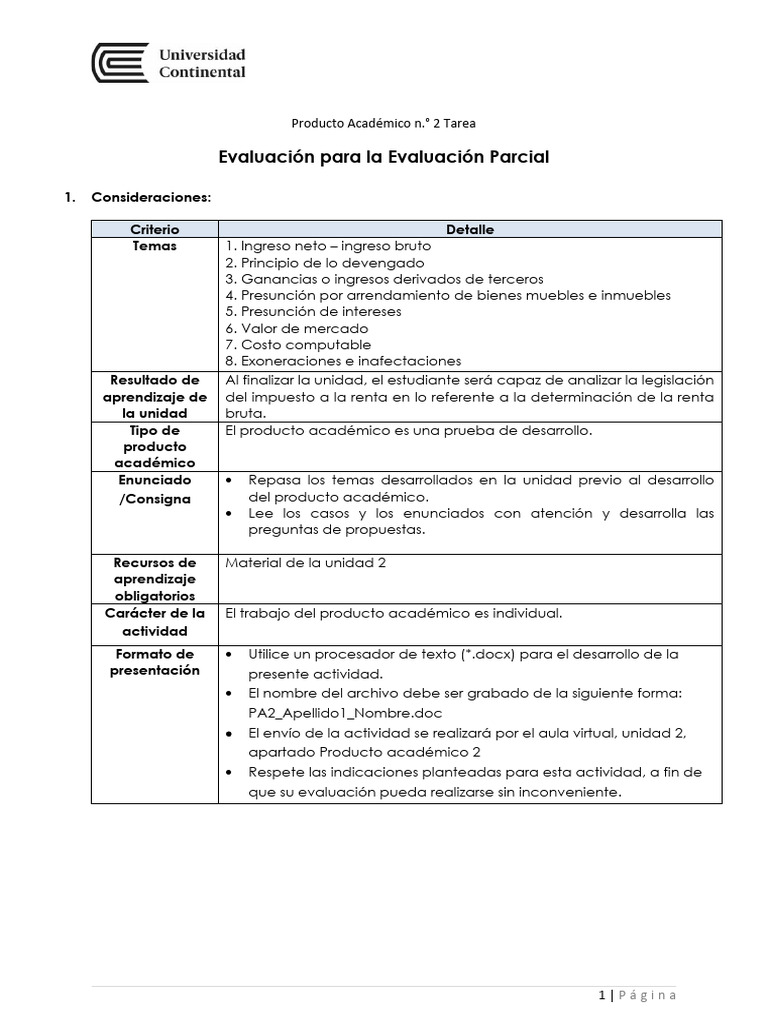 PA02 Tarea Renta Empresarial | PDF | Costo | Depreciación