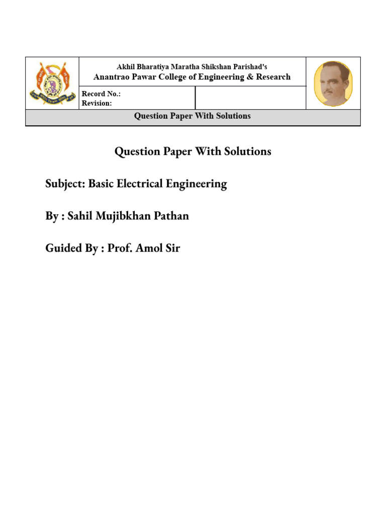 BEE PYQs With Solutions - Compressed | PDF