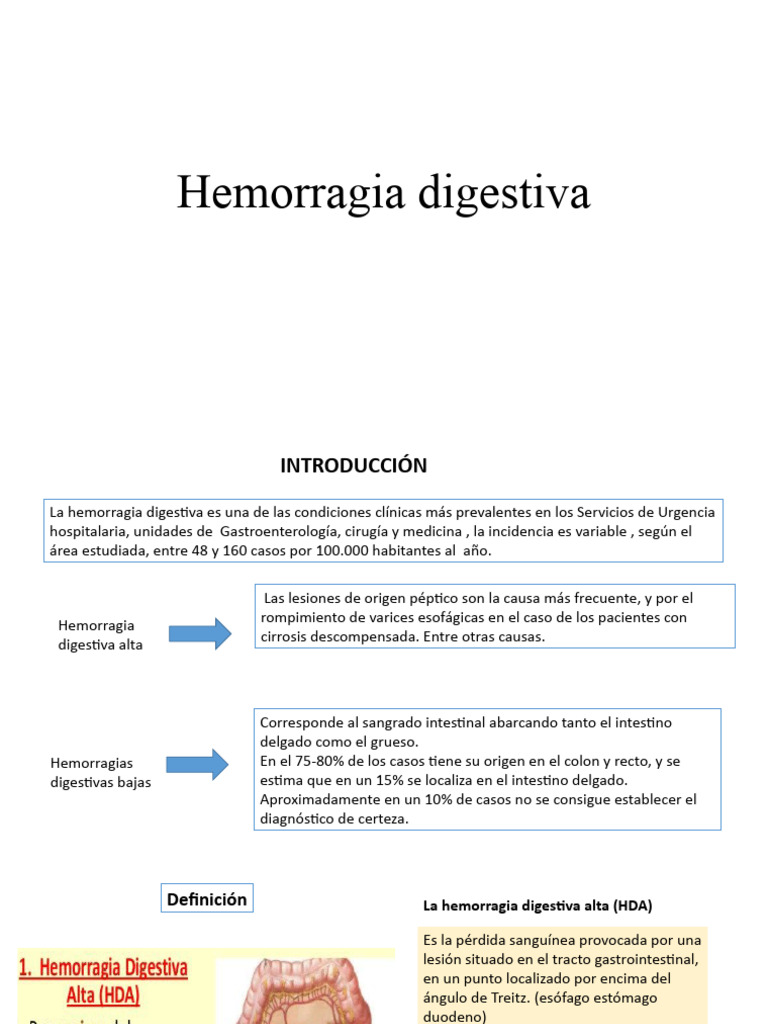 Hemorragia Digestiva: Causas y Tratamiento | PDF | Tracto ...