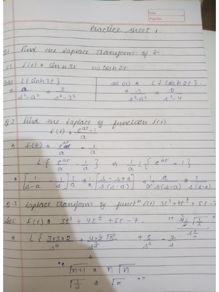 Maths Practice Sheet 1 | PDF