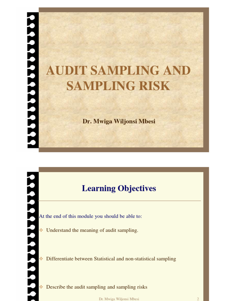 Audit Sampling Bacc 2 - 2020-2021 (Compatibility Mode) | PDF | Audit | Sampling (Statistics)