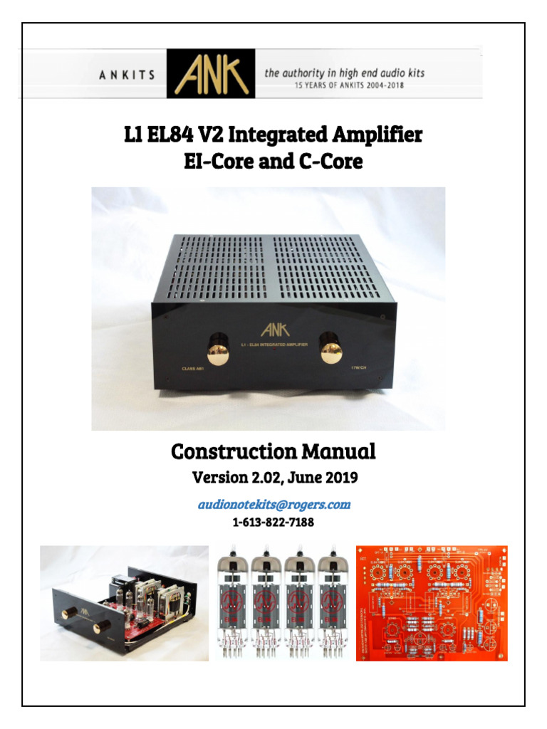 L1 EL84 V2 Version 2.02 | PDF | Resistor | Capacitor