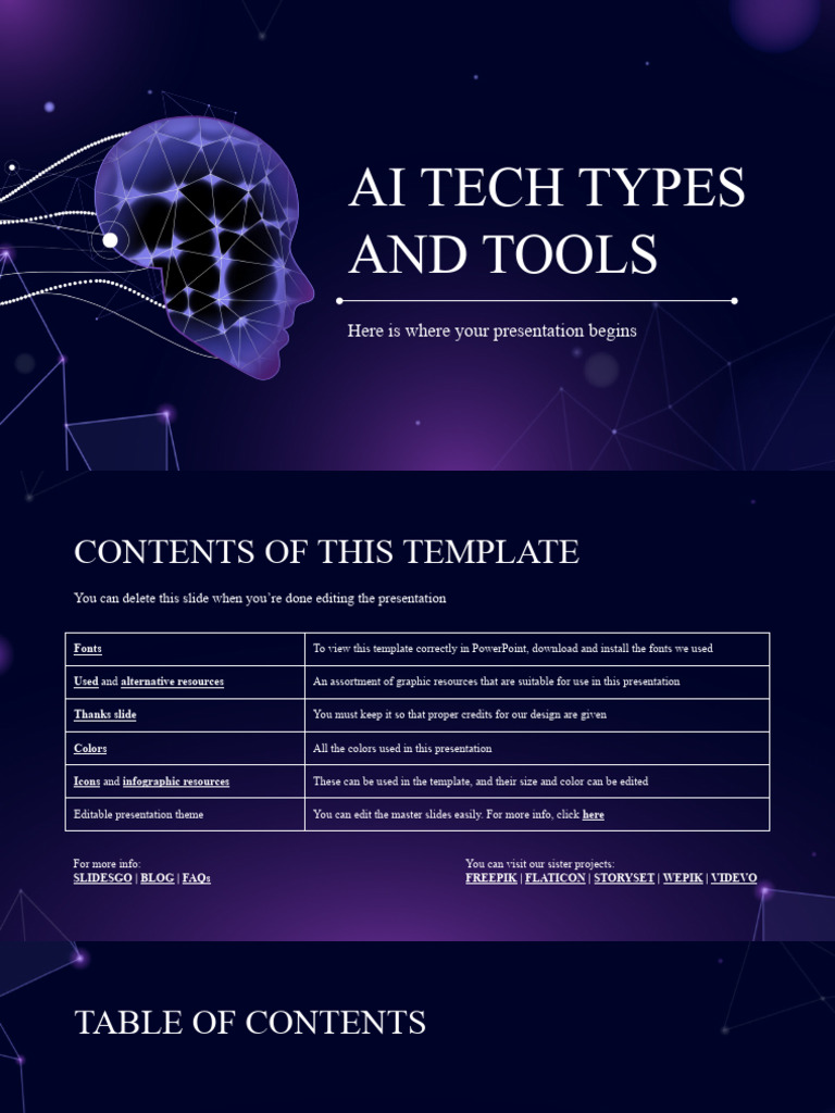 AI Tech Types and Tools by Slidesgo | PDF | Planets | Solar System