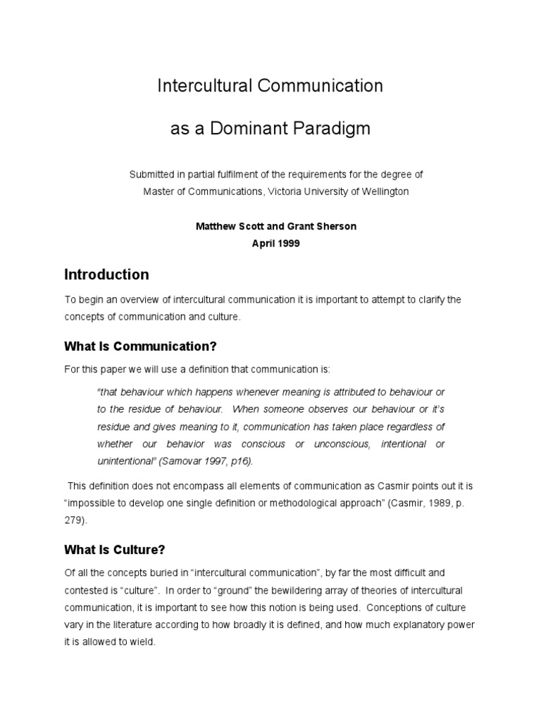 Navigating Cultural Complexity: An Analysis of Intercultural ...