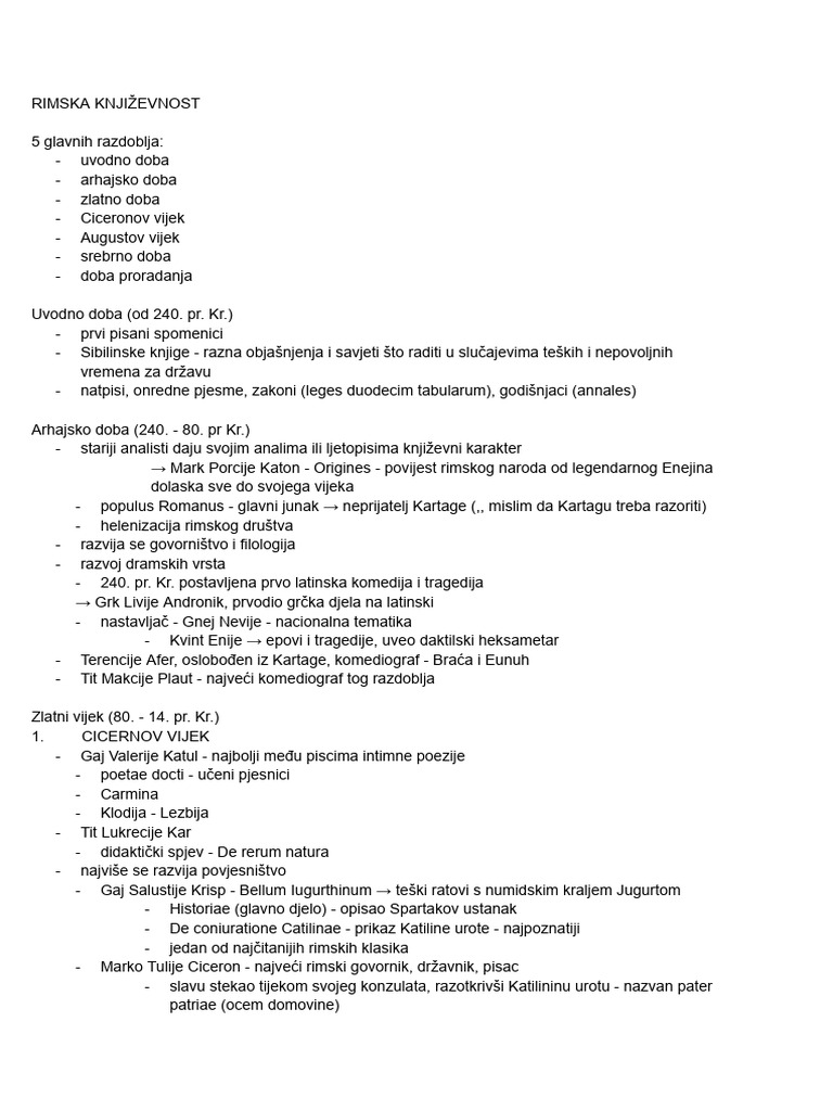 latinski civilizacija II. dio (1) | PDF