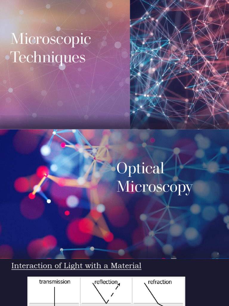 Microscopic Techniques | PDF | Microscope | Electron Microscope