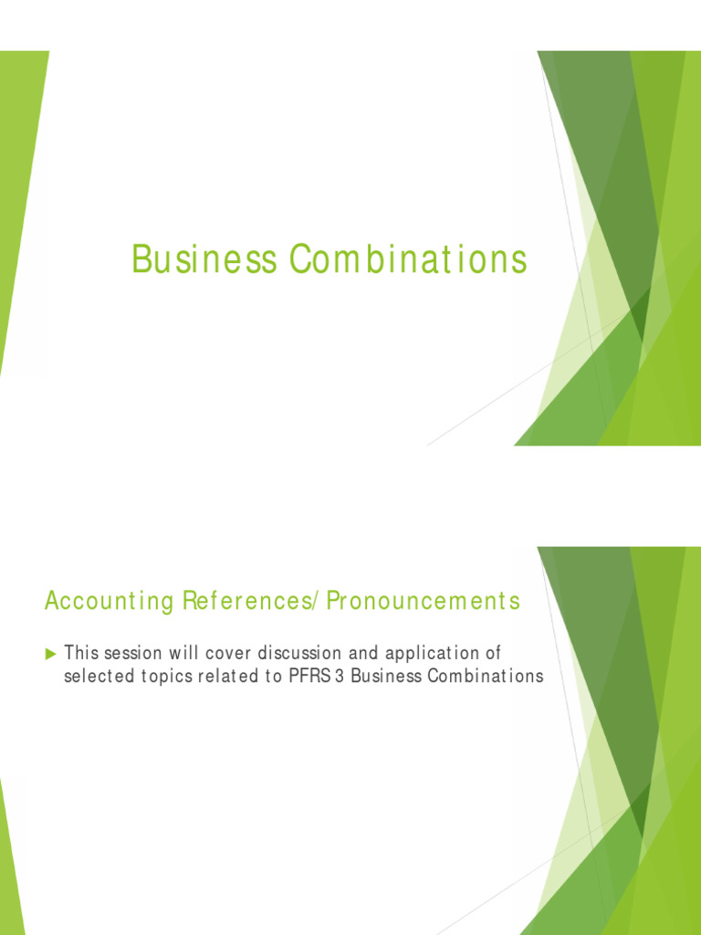 Understanding PFRS 3 Business Combinations | PDF | Fair Value ...